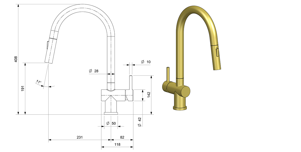 Flint Gold II bateria kuchenna zlewozmywaki.pl - zlewozmywaki kuchenne